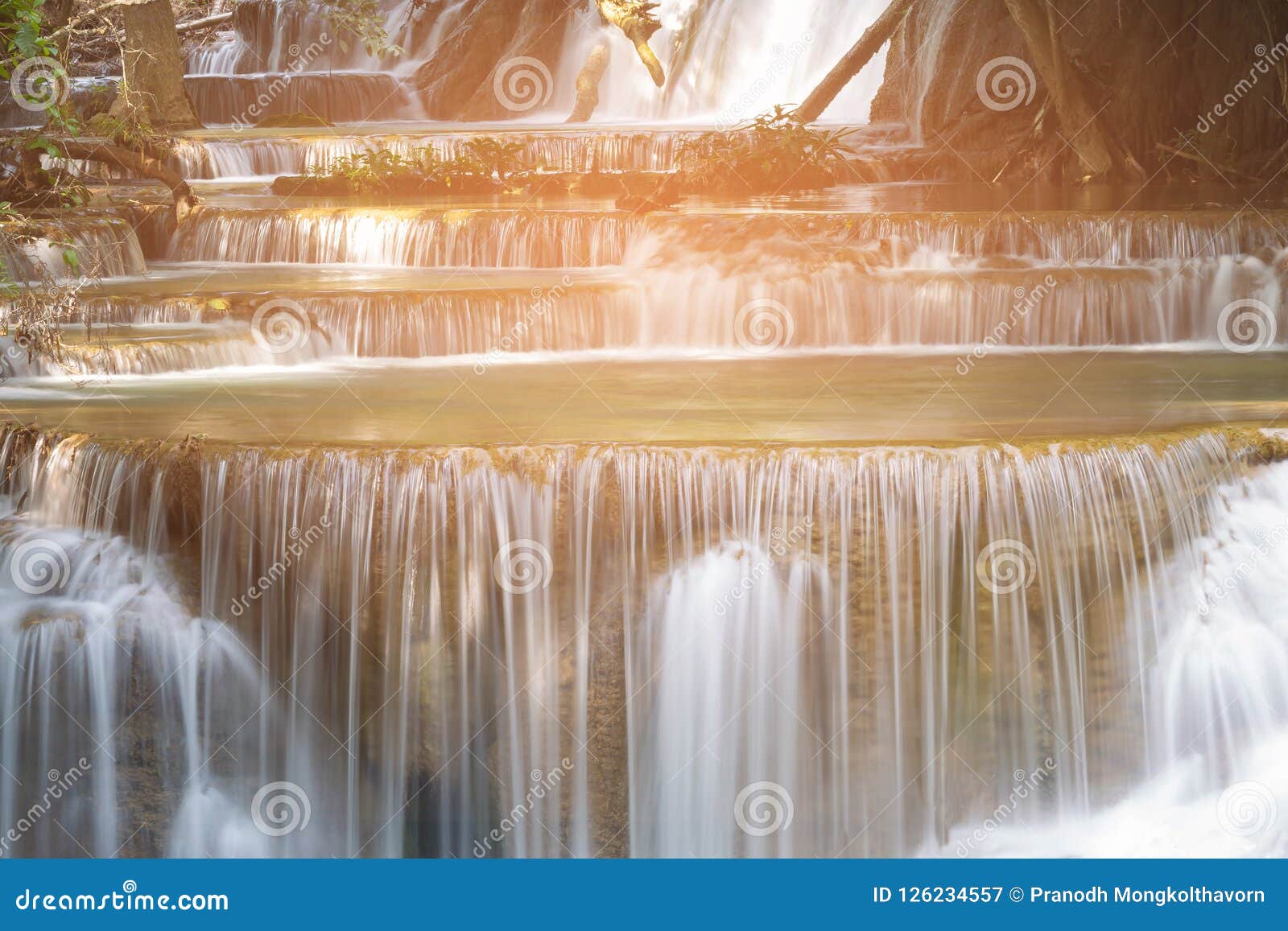 Deep Stream Waterfall Close Up Stock Image - Image of park, flowing ...