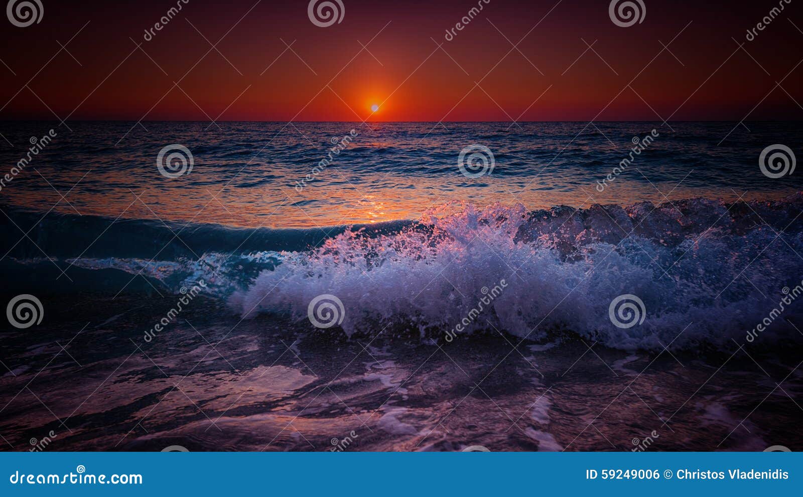 Deep sunset stock photo. Image of waves, sunset, reflection - 59249006