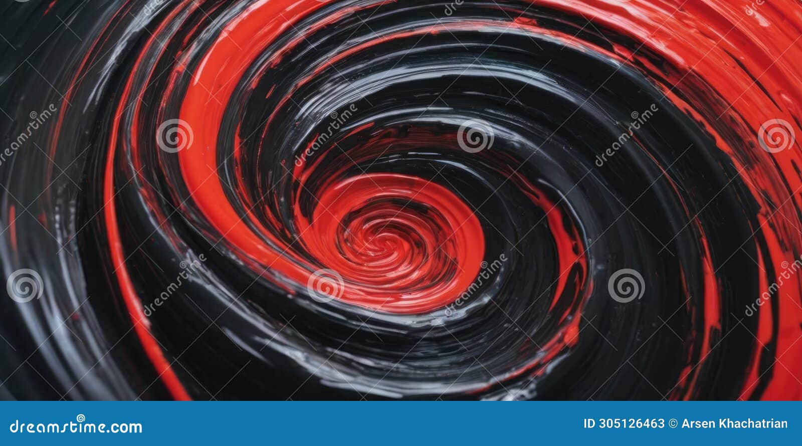 Deep Swirl of Red and Black Color. Liquid Paint Gradient and ...