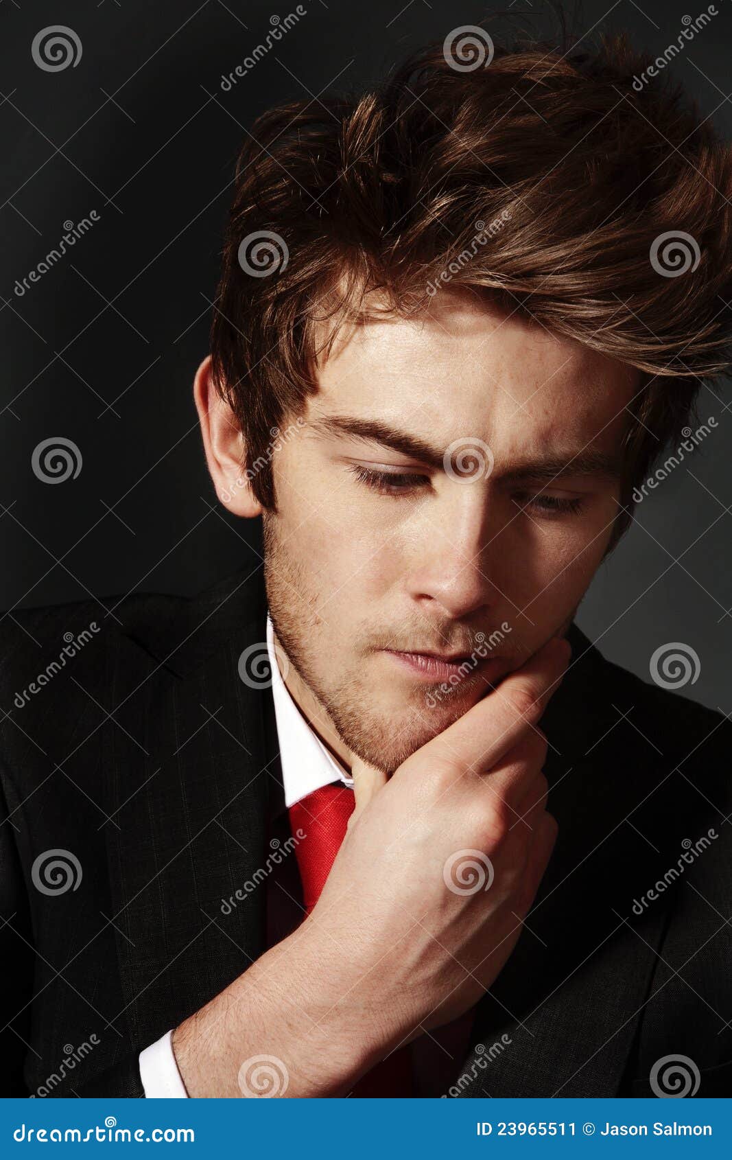 Deep in thought stock image. Image of suit, face, executive - 23965511
