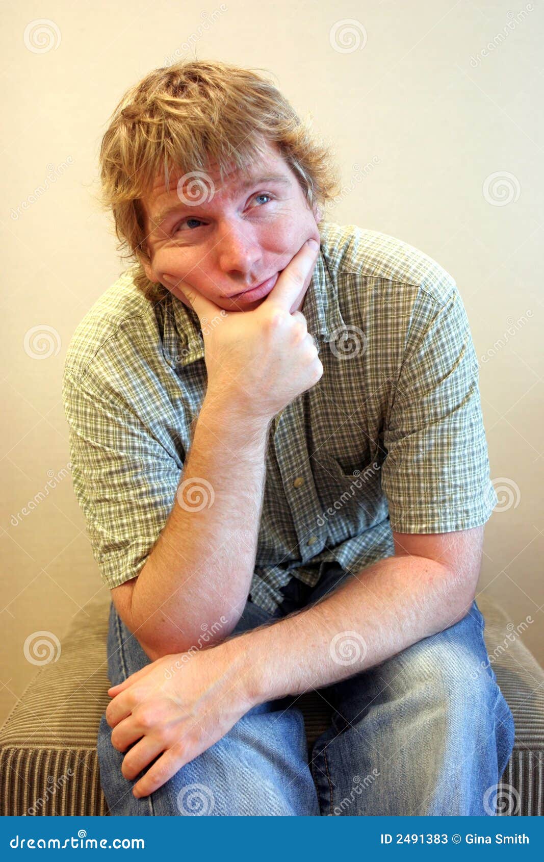 Deep in thought stock image. Image of cute, people, expression - 2491383