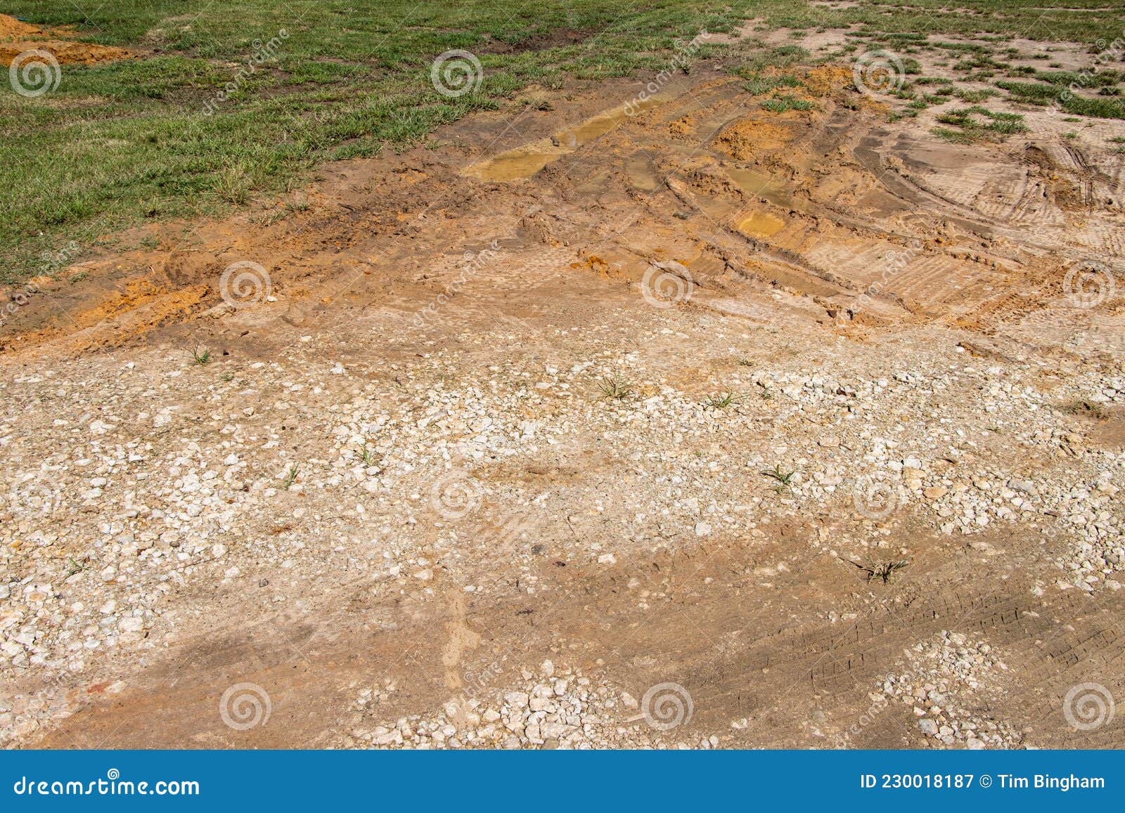 Deep tire ruts in lawn stock image. Image of ruts, damage - 230018187