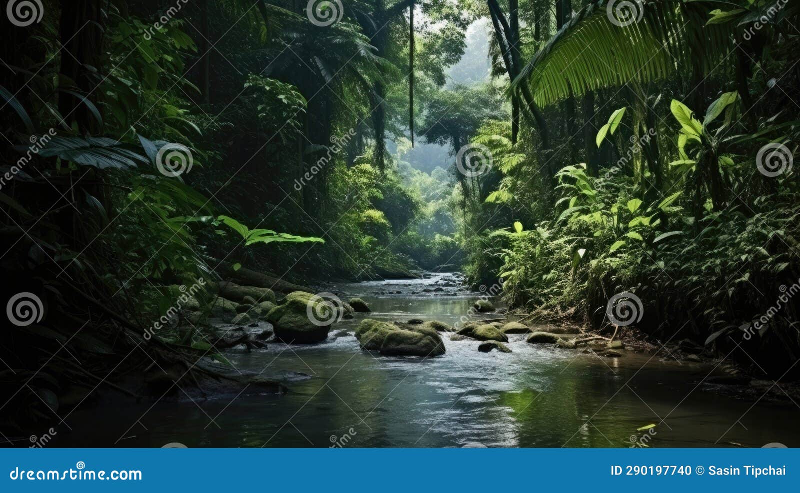 Deep Tropical Jungles of Southeast Asia in August Stock Illustration ...