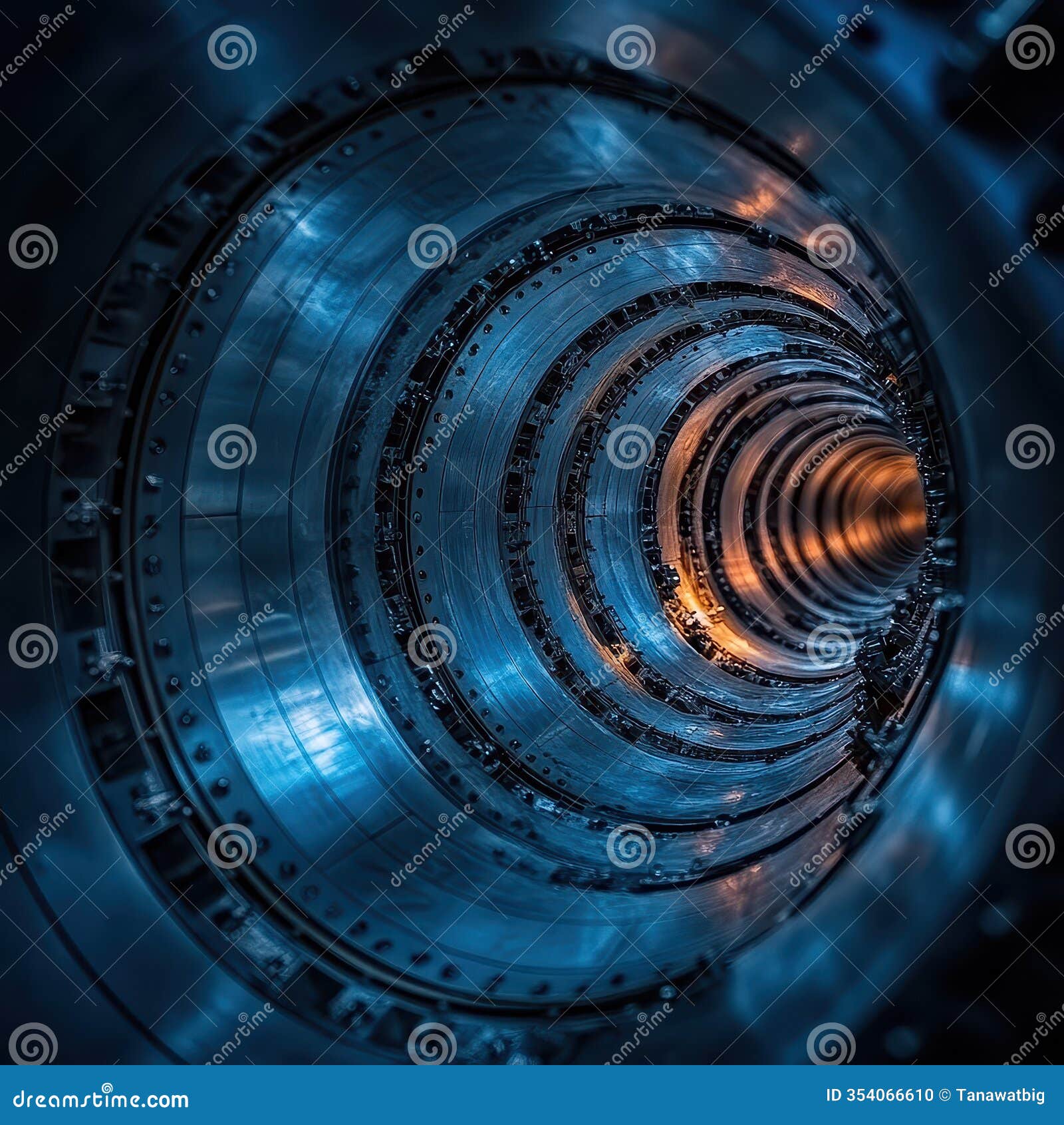 Deep Tunnel Perspective of a High-Tech Industrial Structure Stock ...