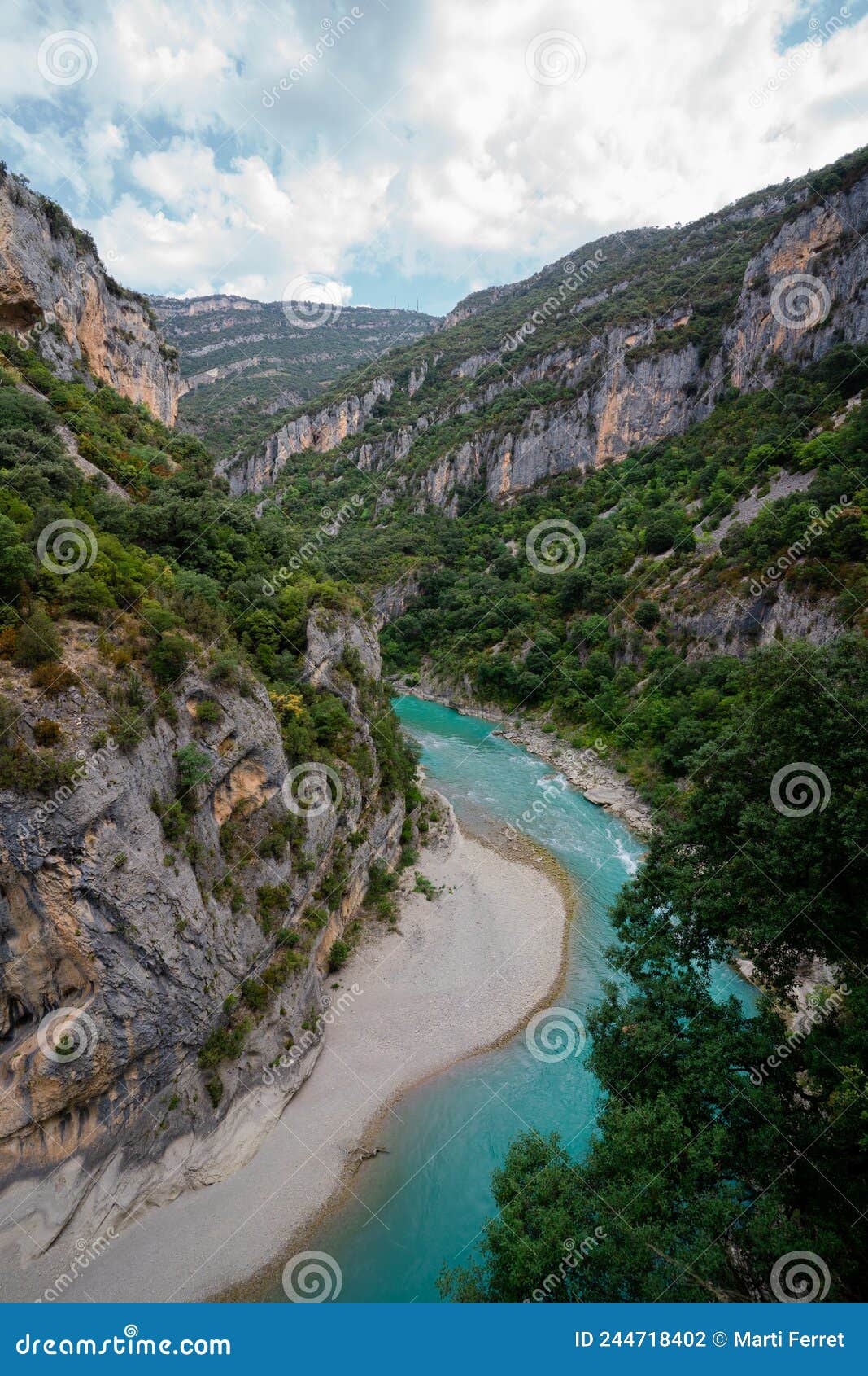 Turquoise River in Paradise Stock Photo - Image of ainsa, mediano ...