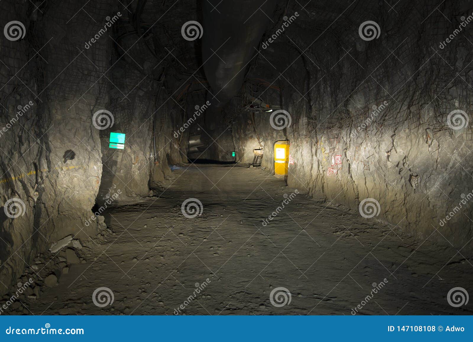 Underground Mining Tunnel stock photo. Image of underground - 147108108