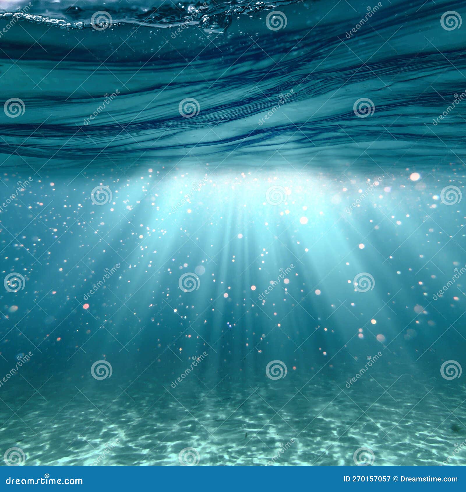 Deep Underwater, Abstract Marine Background. Stock Image - Image of ...