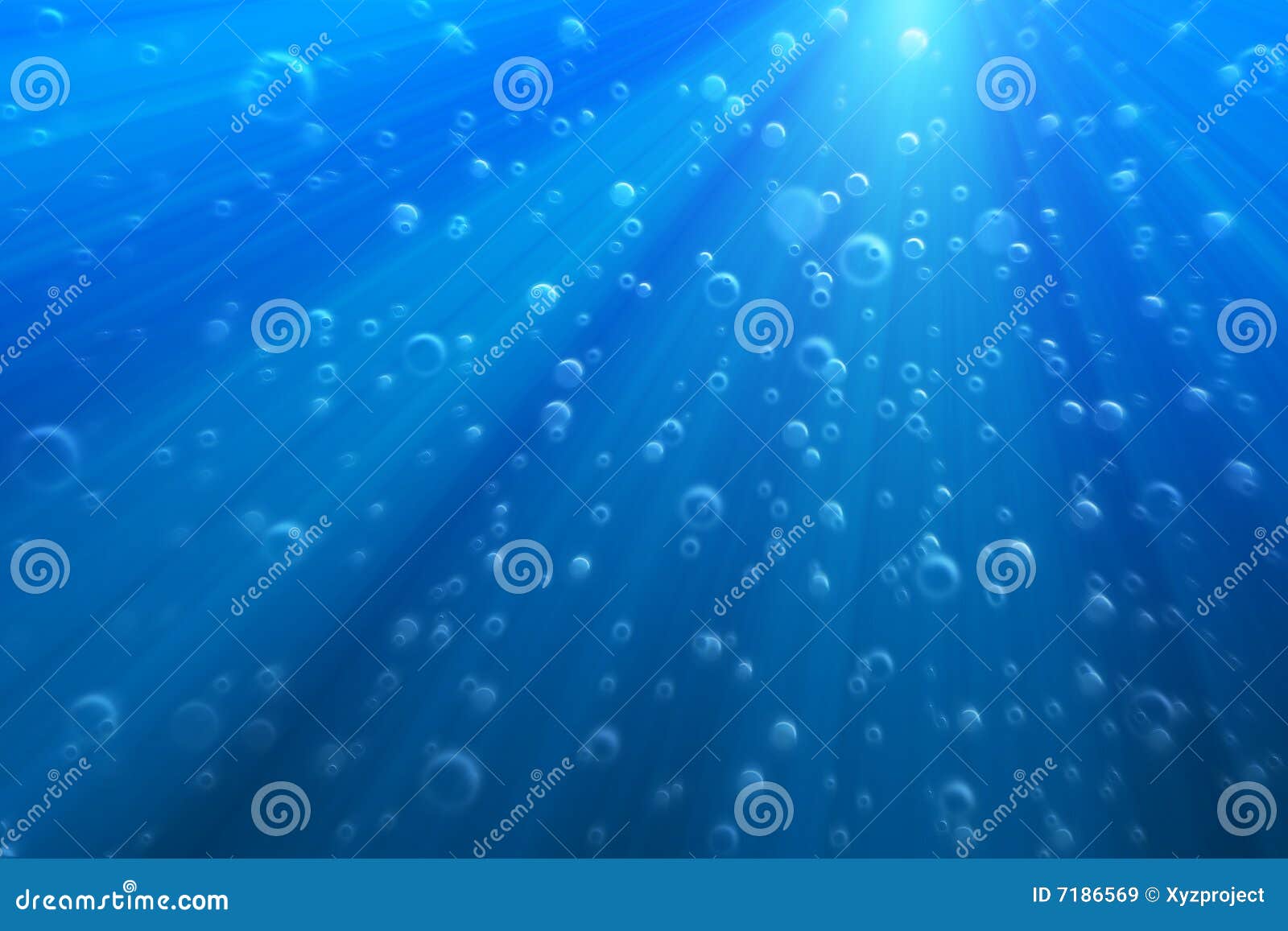 Deep Underwater with Bubbles Stock Image - Image of clean, abstract ...