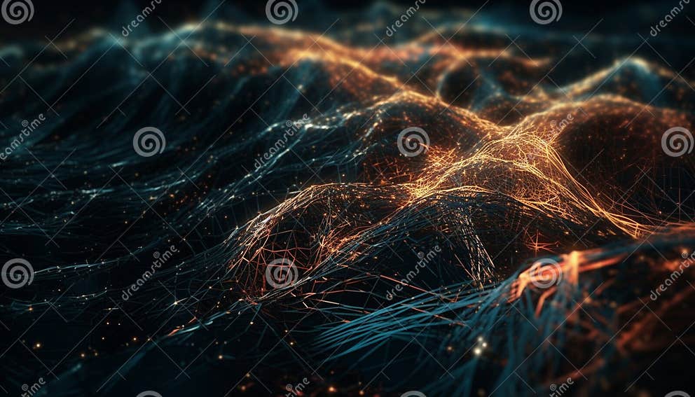 Deep Underwater Galaxy a Modern, Abstract, Multi Colored Wave Pattern ...