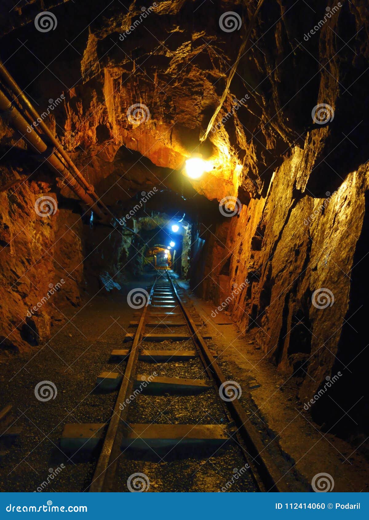 Deep in uranium mine stock photo. Image of pipe, crossroads - 112414060