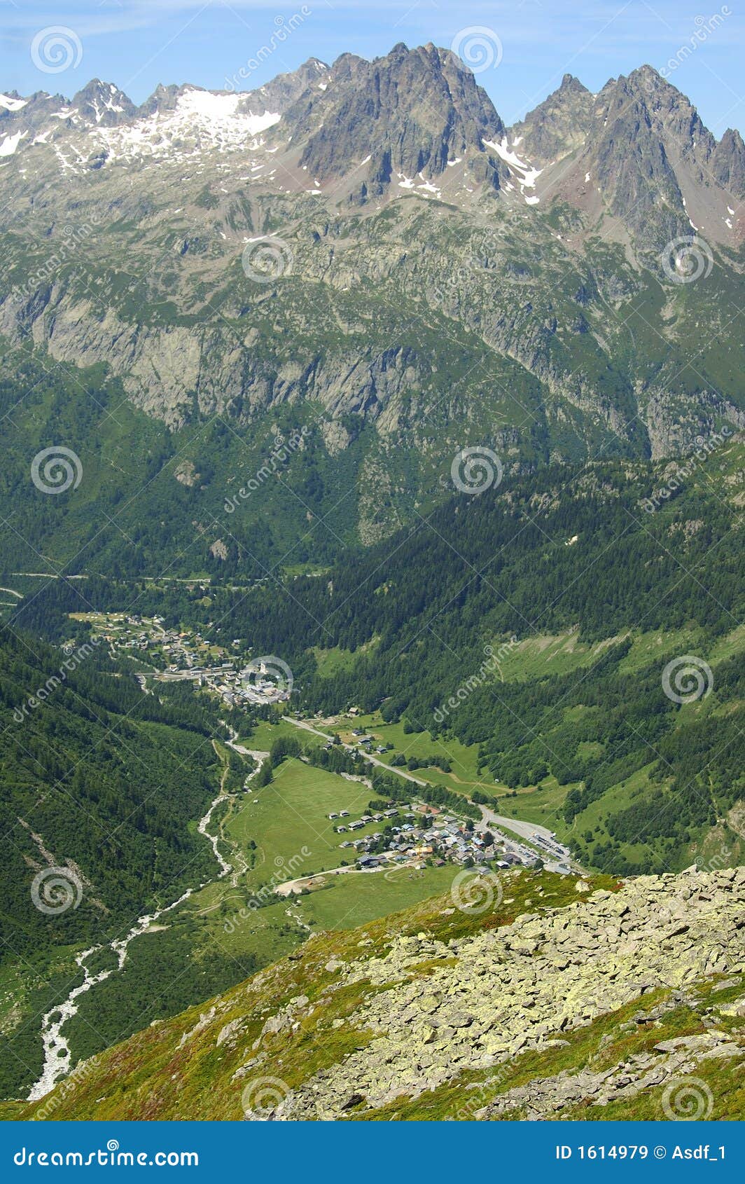 Deep valley stock image. Image of savoie, mont, aiguilles - 1614979