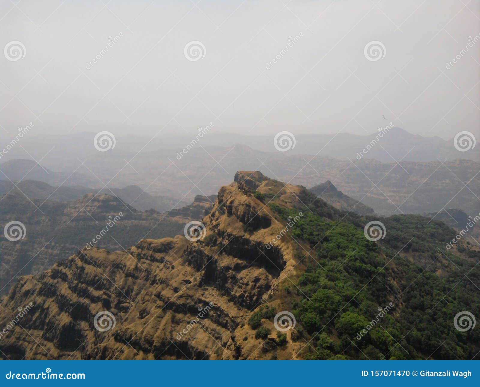 Deep Valley Around the Brown Mountain in INdia Stock Photo - Image of ...