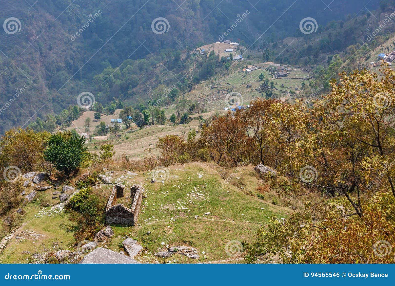 Deep Valley between Mountains Stock Photo - Image of background ...