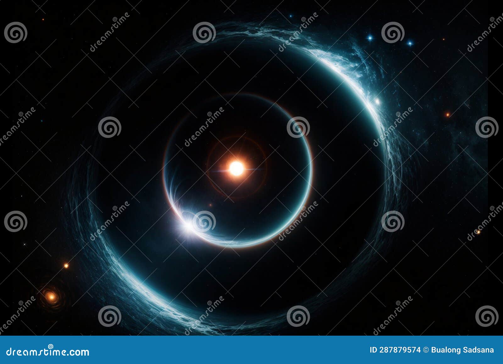 Echoing Black Hole of Vortexis Stock Illustration - Illustration of ...