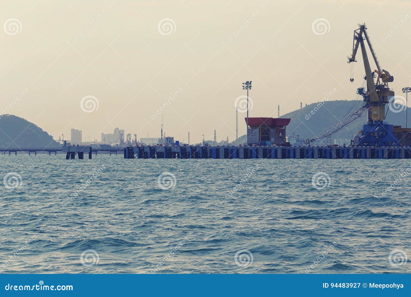 Deep Water Port in the Sea. Stock Image - Image of trade, harbor: 94483927
