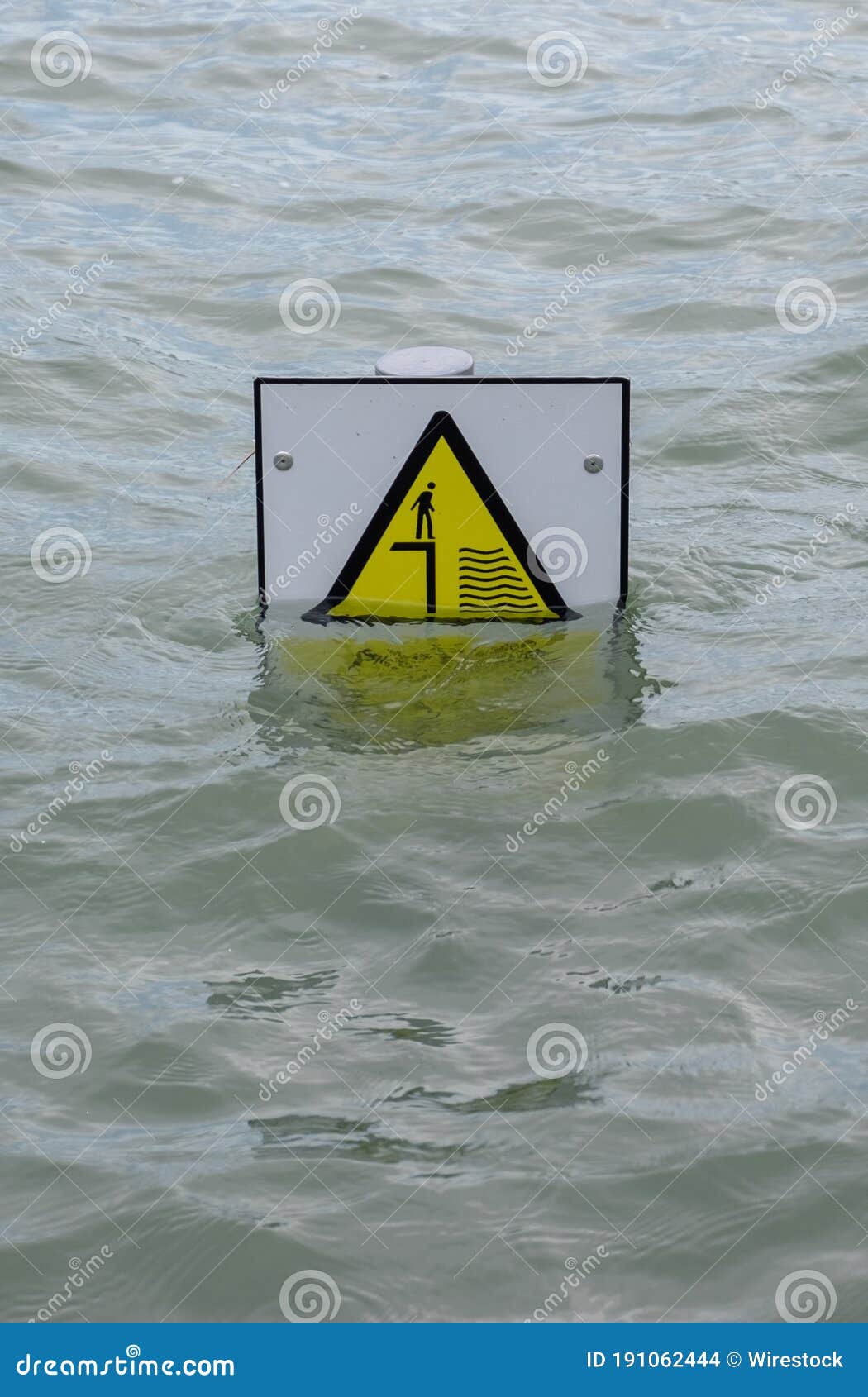 A Deep Water Sign Submerged Stock Photo - Image of sign, submerged ...