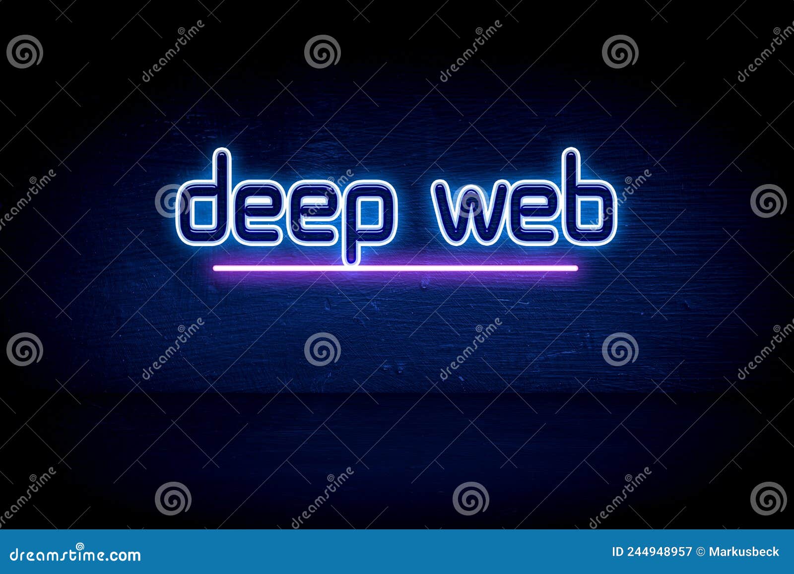 Deep Web - Blue Neon Announcement Signboard Stock Image - Image of club ...