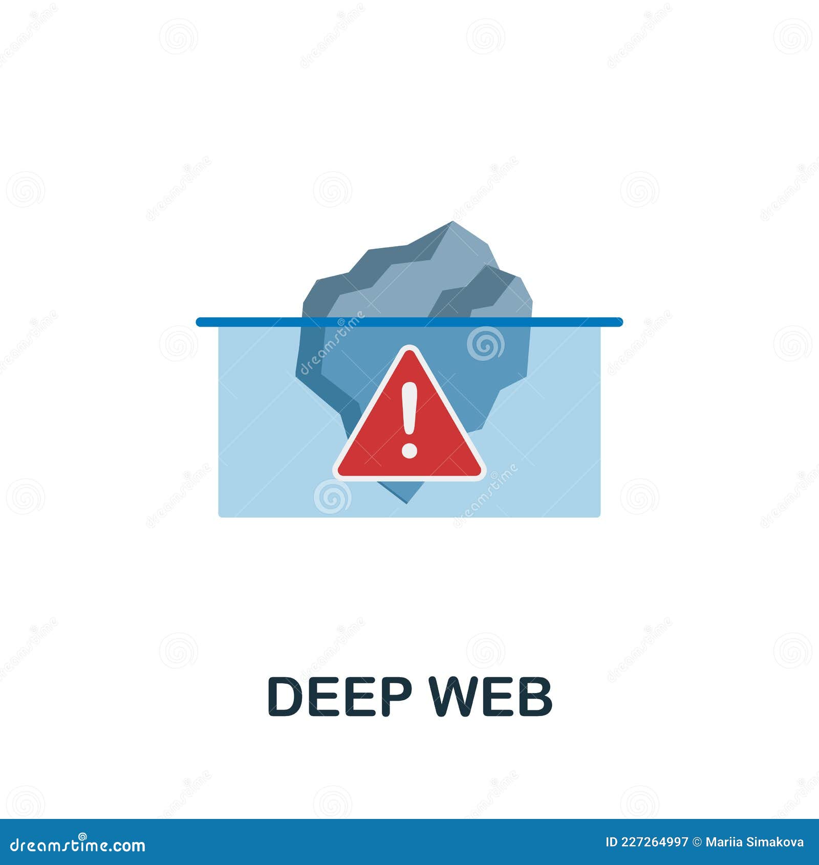 Deep Web Flat Icon. Colored Sign from Dark Web Collection. Creative ...