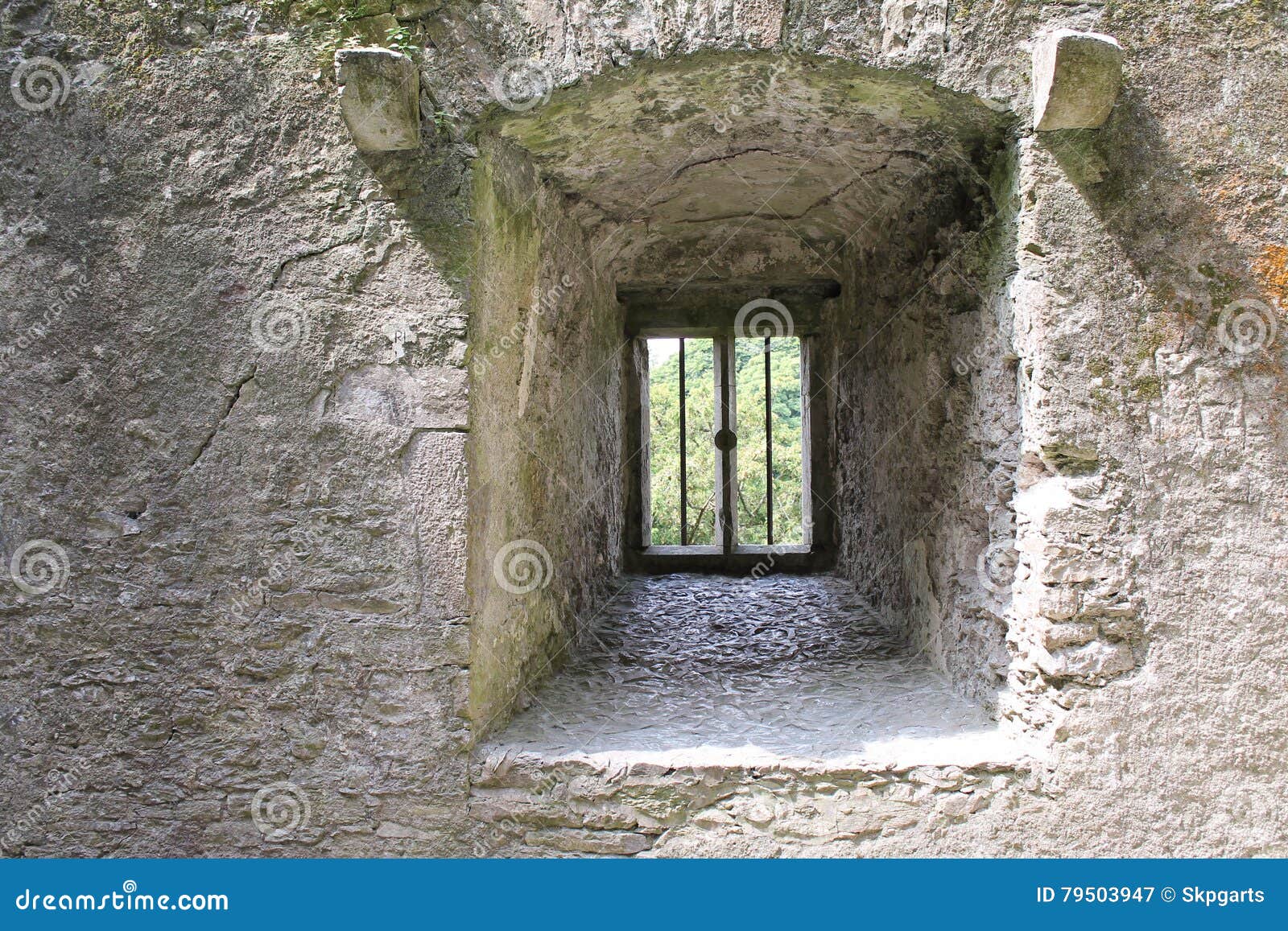 Deep Window Well in Castle stock image. Image of masonry - 79503947