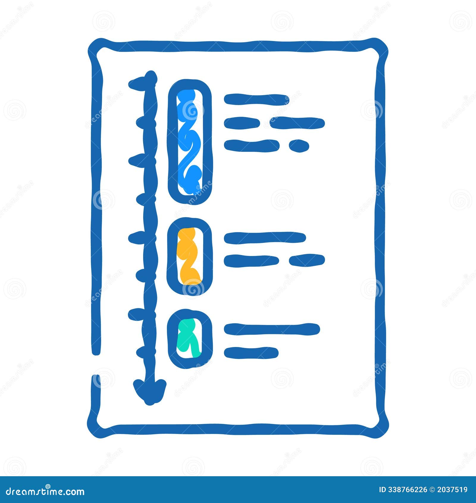 Deep Work Time Management Icon Doodle Illustration Stock Vector ...
