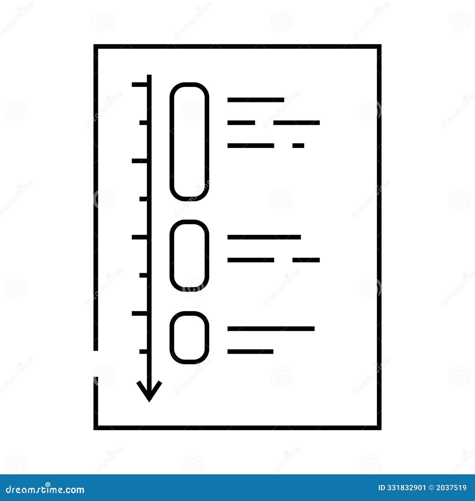 Deep Work Time Management Line Icon Vector Illustration Stock Vector ...