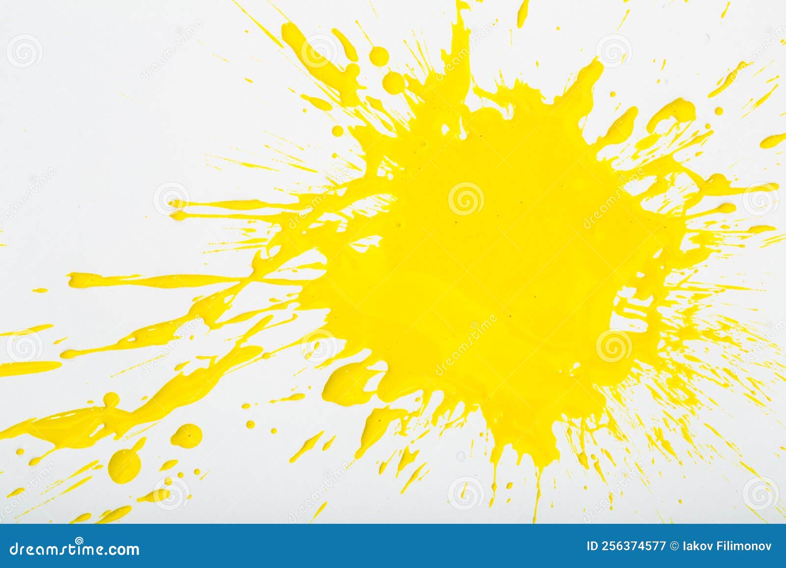 Deep Yellow Dust Particle Splattered On Black Background. Royalty-Free ...