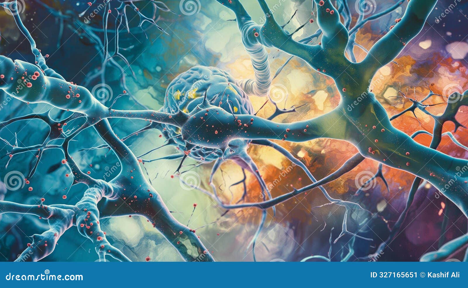 A Deep Zooming Neuron in the Human Brain Stock Illustration ...