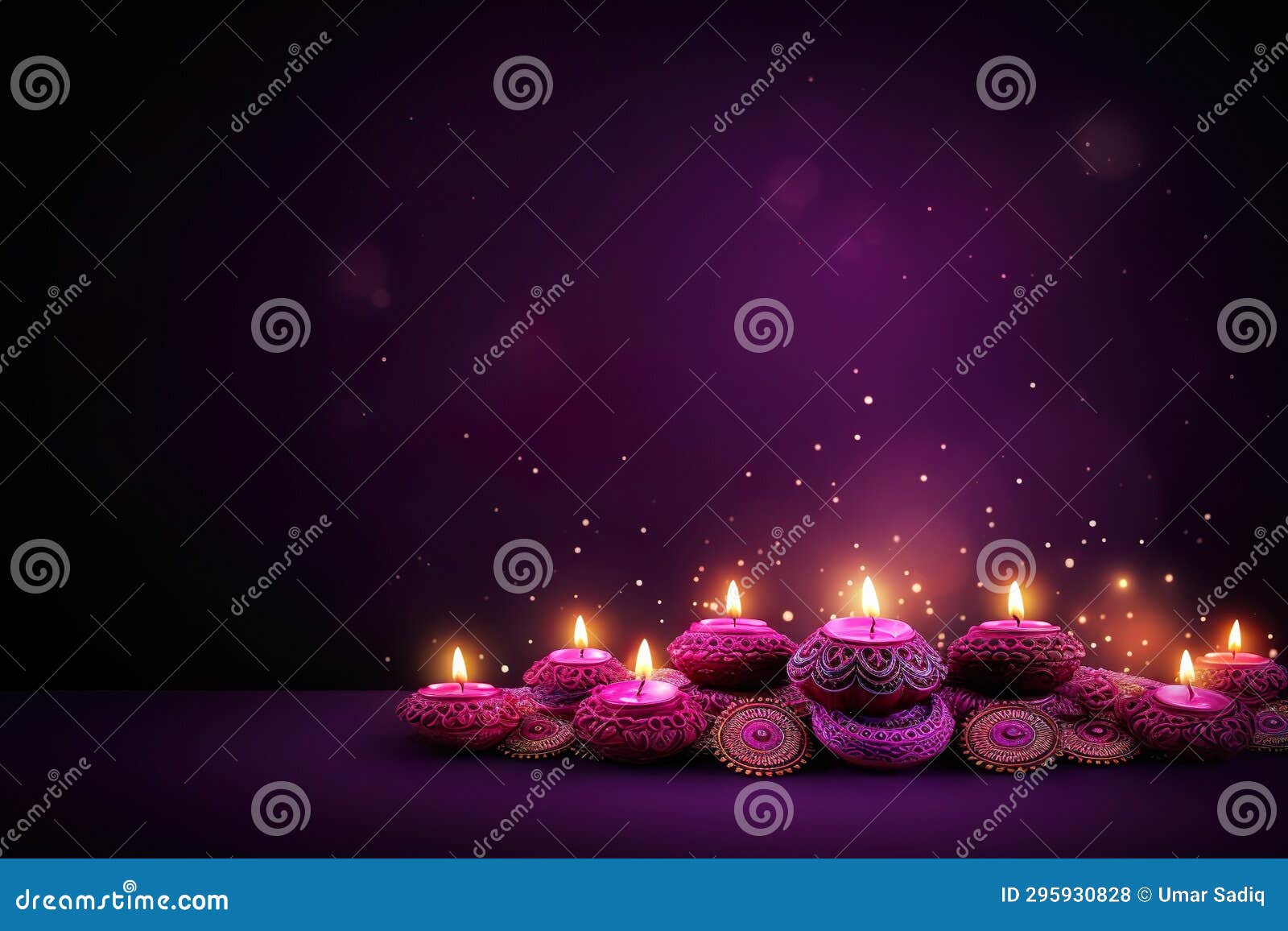 Deepavali Diya Lamp Background with Empty Space for Text Stock ...