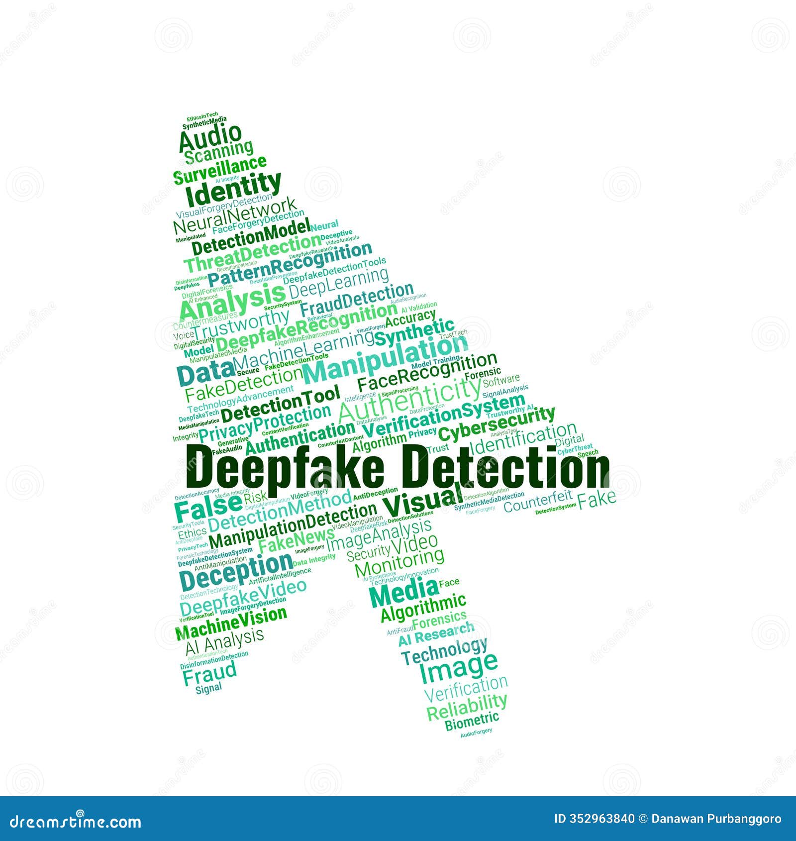 Deepfake Detection Word Cloud Stock Illustration - Illustration of ...
