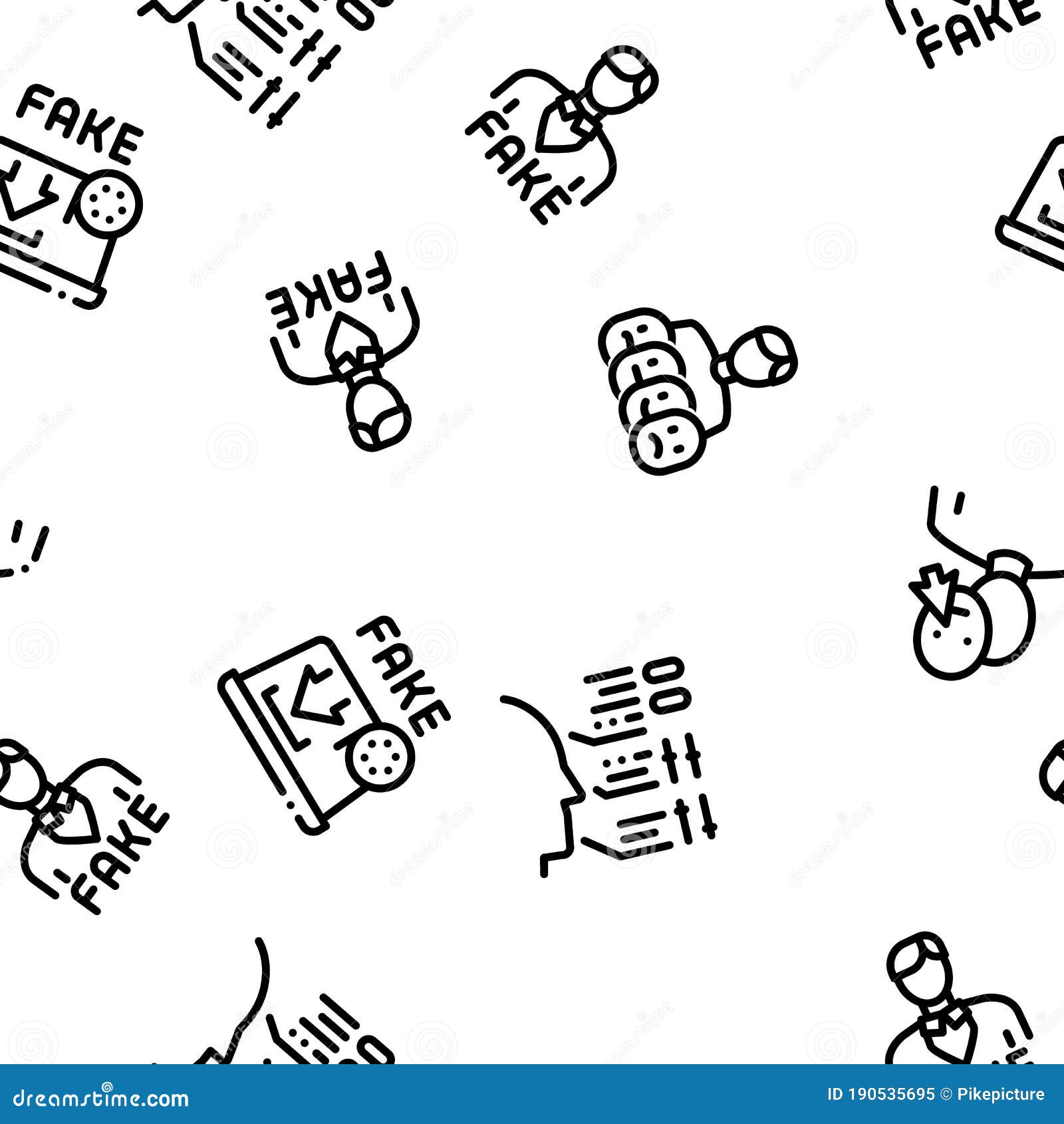Deepfake Face Fake Seamless Pattern Vector Stock Vector - Illustration ...