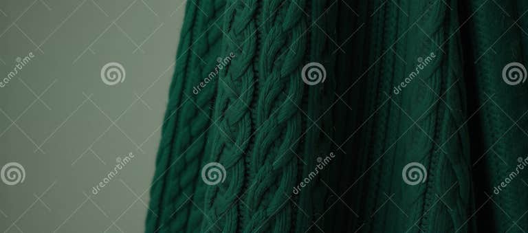 Deepforest Green Cable Knit Texture Stock Illustration - Illustration ...