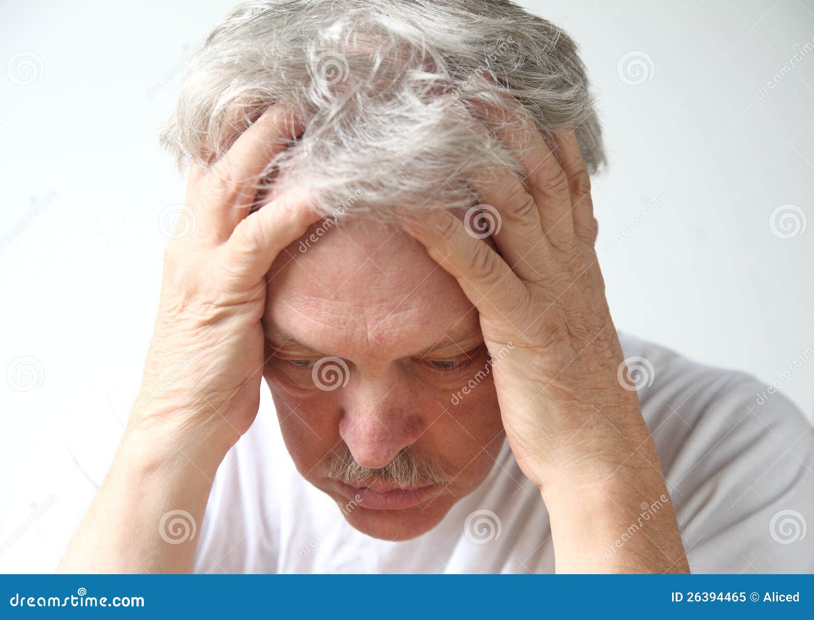 Deeply depressed older man stock image. Image of despondent - 26394465