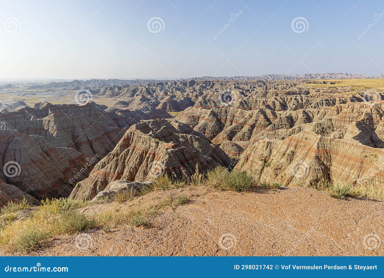 Deeply Eroded Gullies in the Badlands Stock Photo - Image of pinnacle ...