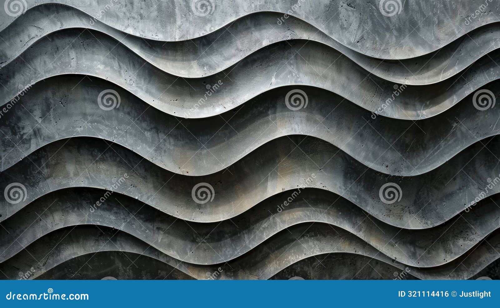 Deeply Grooved Lines Resembling Stacked Waves Giving the Appearance of ...