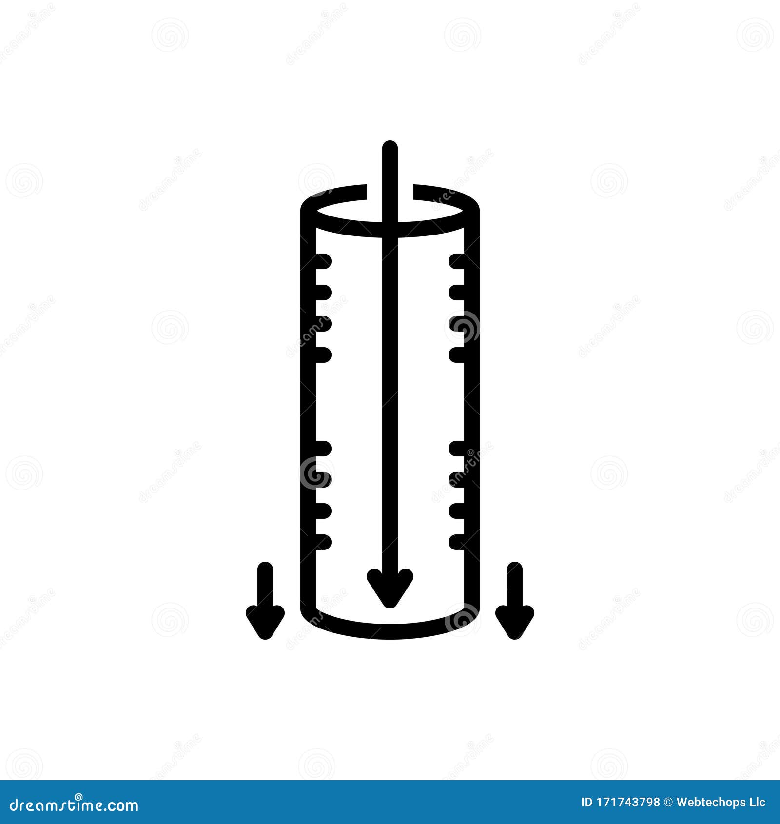Black Line Icon for Deeply, Abyssal and Deep Stock Vector ...