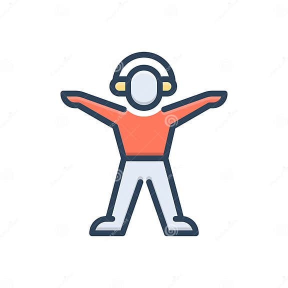 Color Illustration Icon for Deeply, Profound and Listen Stock ...