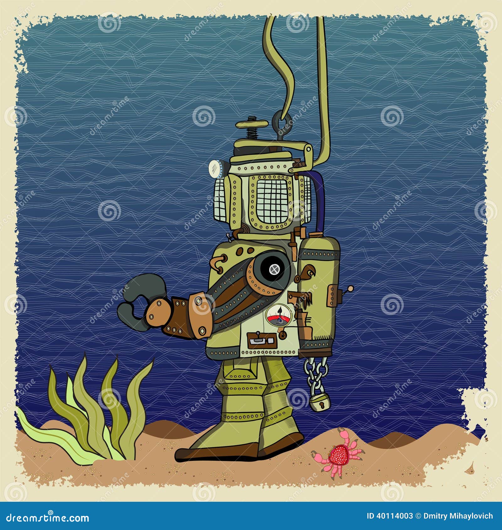 Deepsea diver stock vector. Illustration of hoses, supplies - 40114003