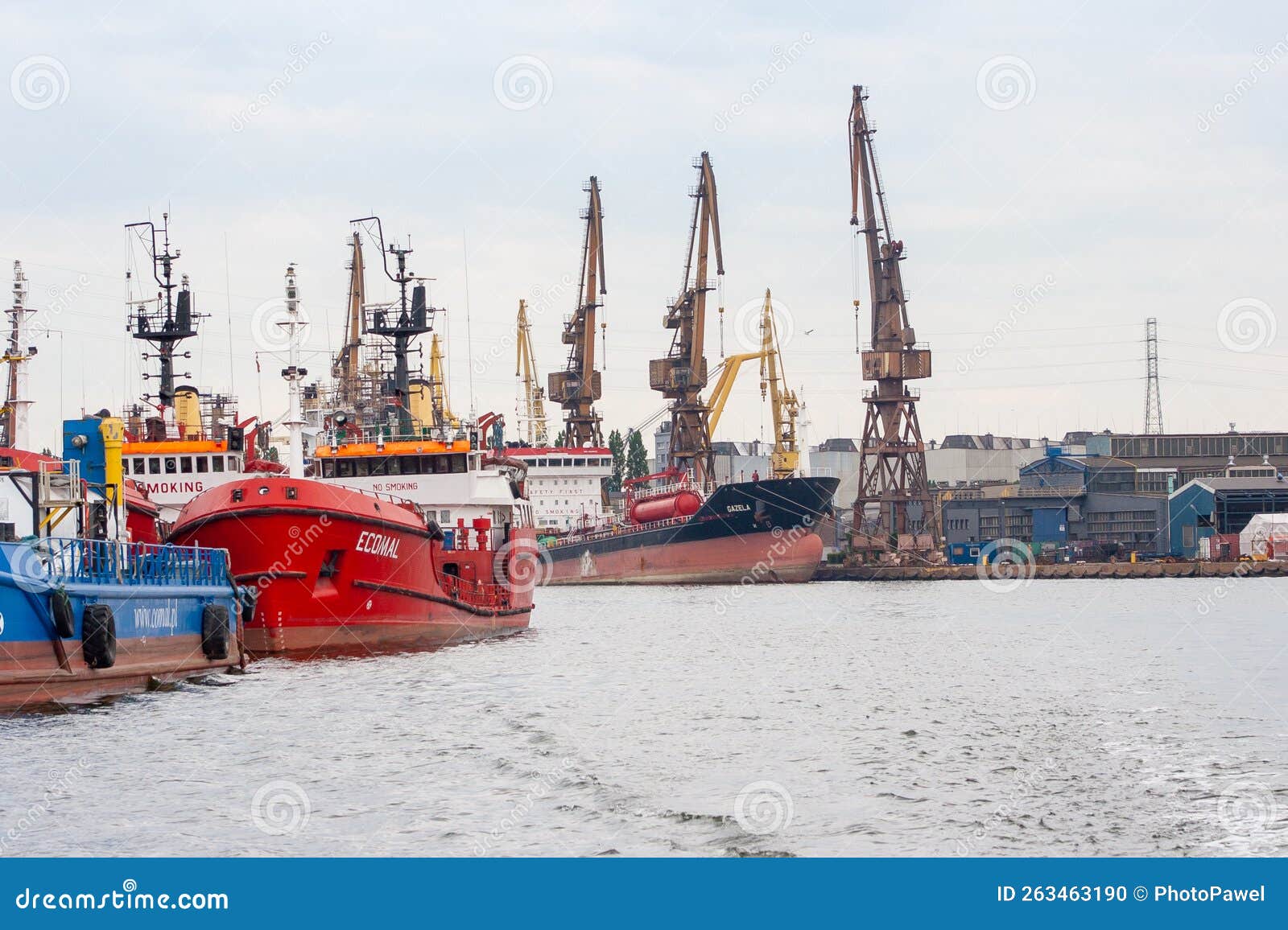 Deepwater Container Terminal in Gdansk. Large Port Cranes Editorial ... Deepwater Container Terminal in Gdansk. Large Port Cranes Editorial ...
