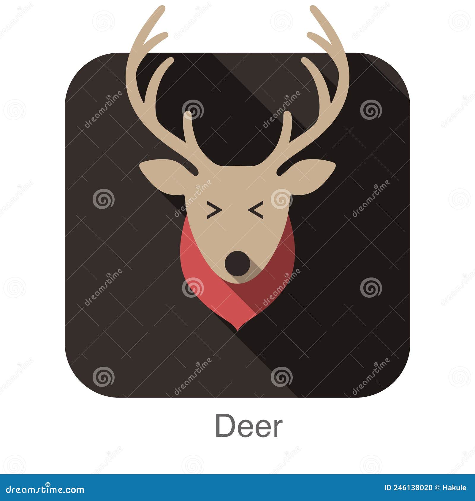 Deer animal face ico stock vector. Illustration of wild - 246138020