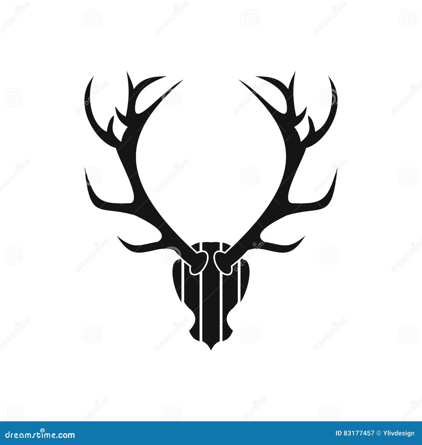 Deer Antler Icon, Simple Style Stock Vector - Illustration of hunt ...