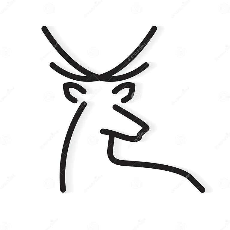 Deer With Antlers Icon Stock Vector Illustration Of Male 160459965
