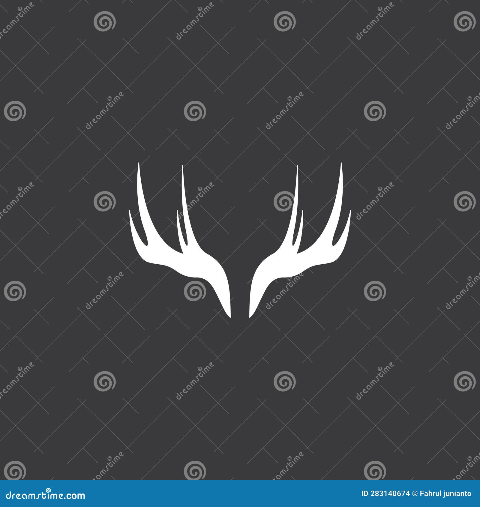 Deer Antlers Logo Template Illustration Design Stock Illustration ...