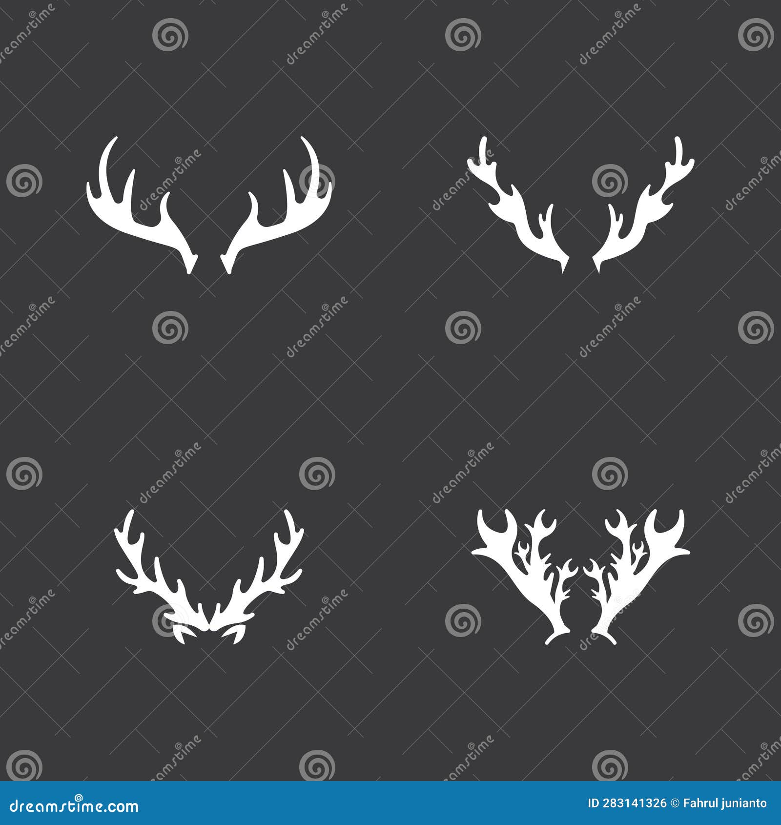 Deer Antlers Logo Template Illustration Design Stock Illustration ...