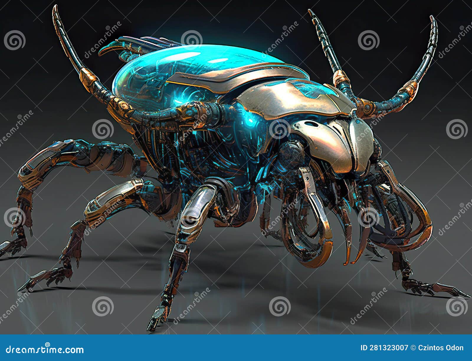 Deer Beetle Robot with the Technological Solutions of the Future. Stock ...