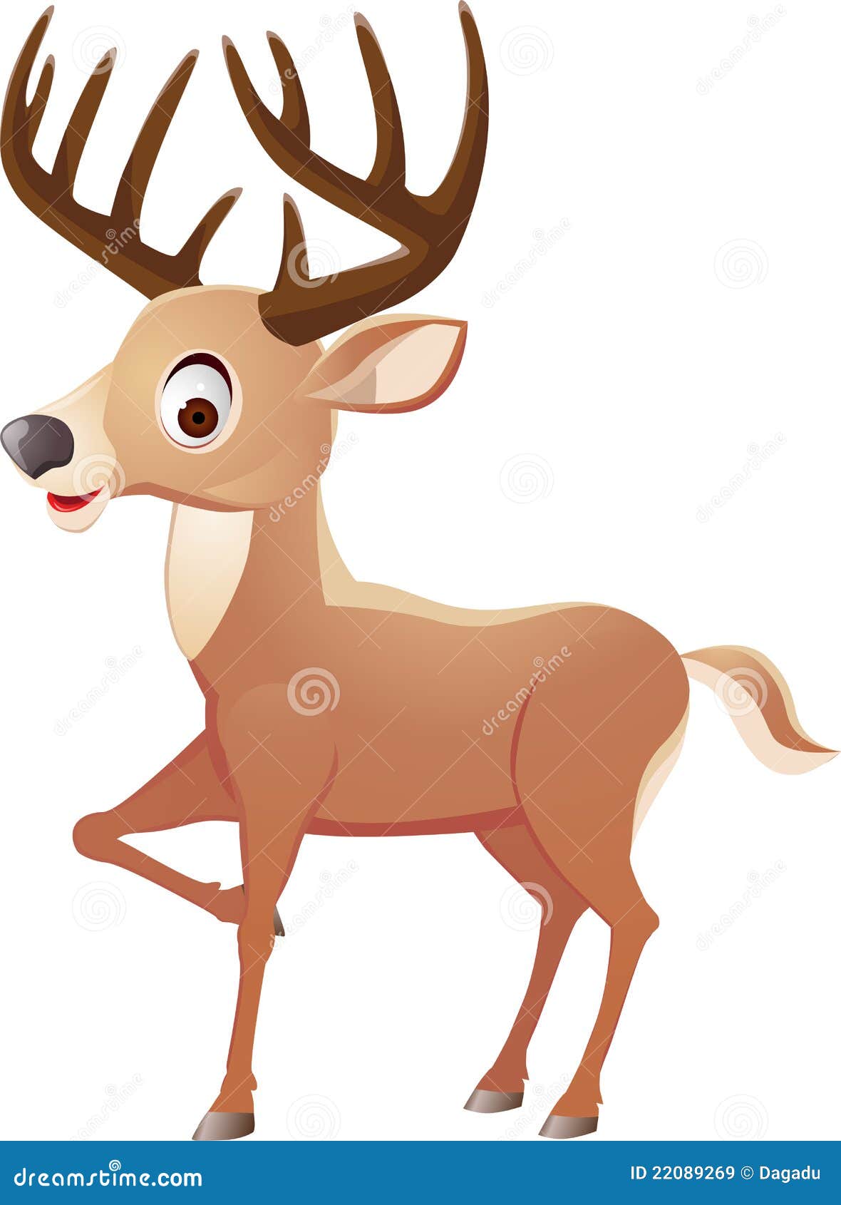 Deer cartoon stock vector. Illustration of careful, heat - 22089269