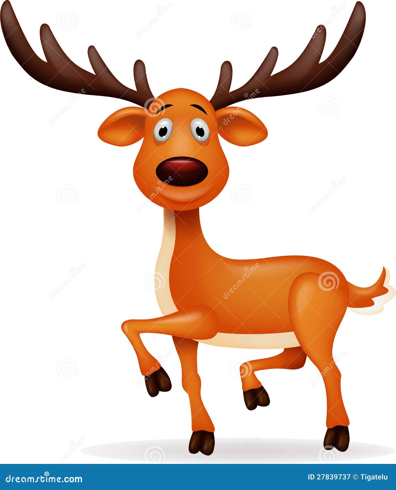 Deer cartoon stock vector. Illustration of male, mammal - 27839737