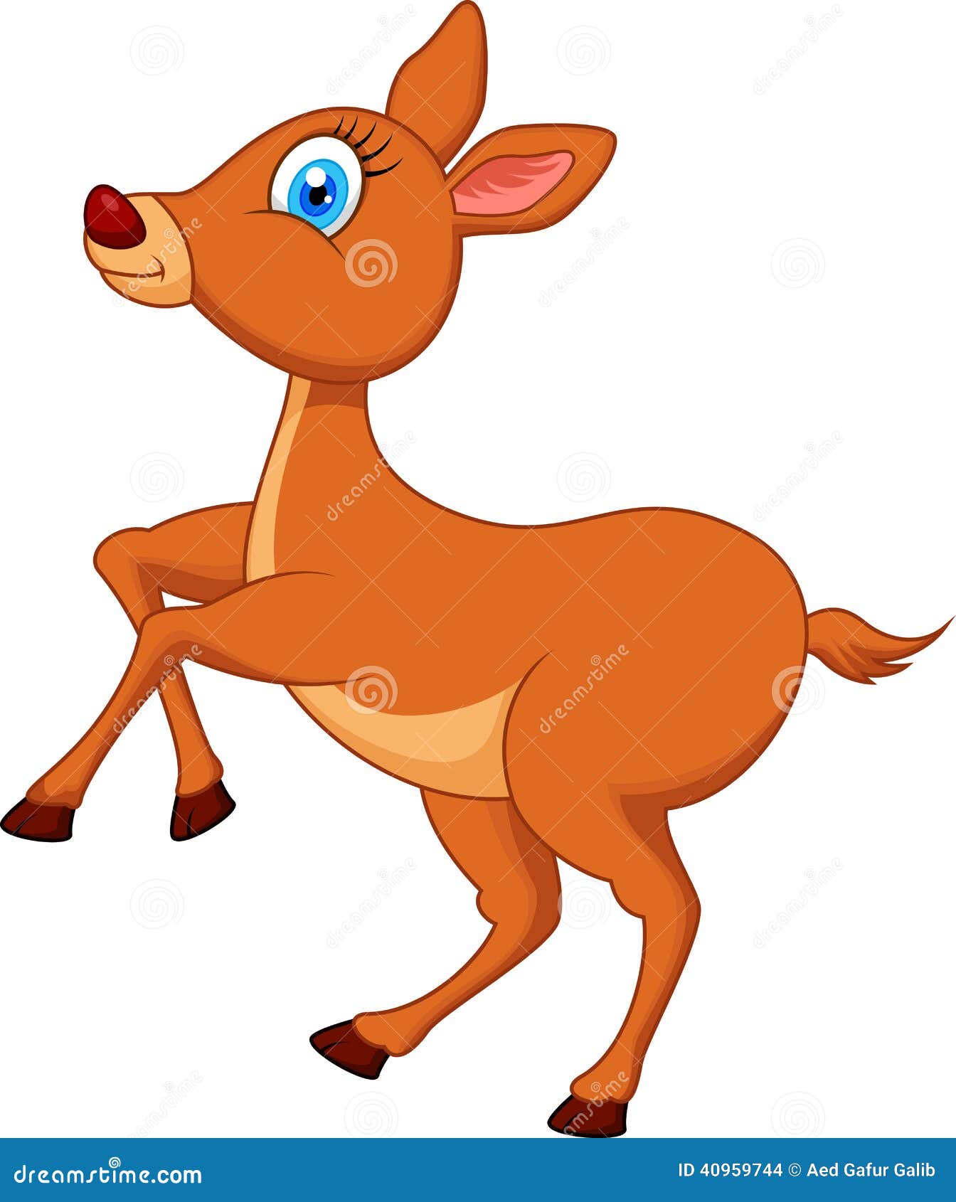 Deer cartoon stock vector. Illustration of nature, celebration - 40959744
