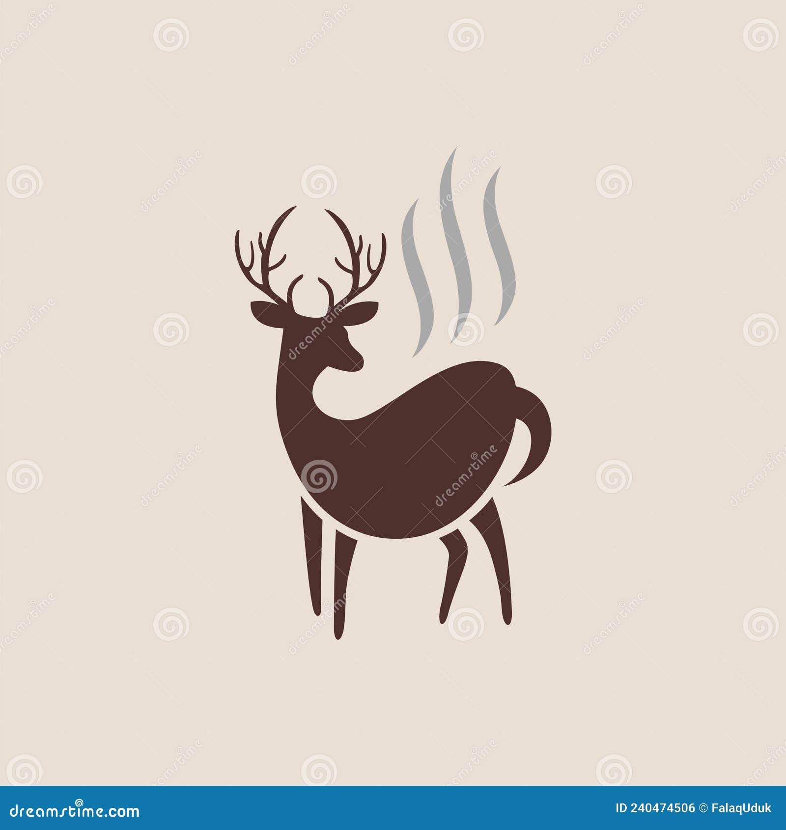 Deer Coffee Cup Logo stock vector. Illustration of logo - 240474506