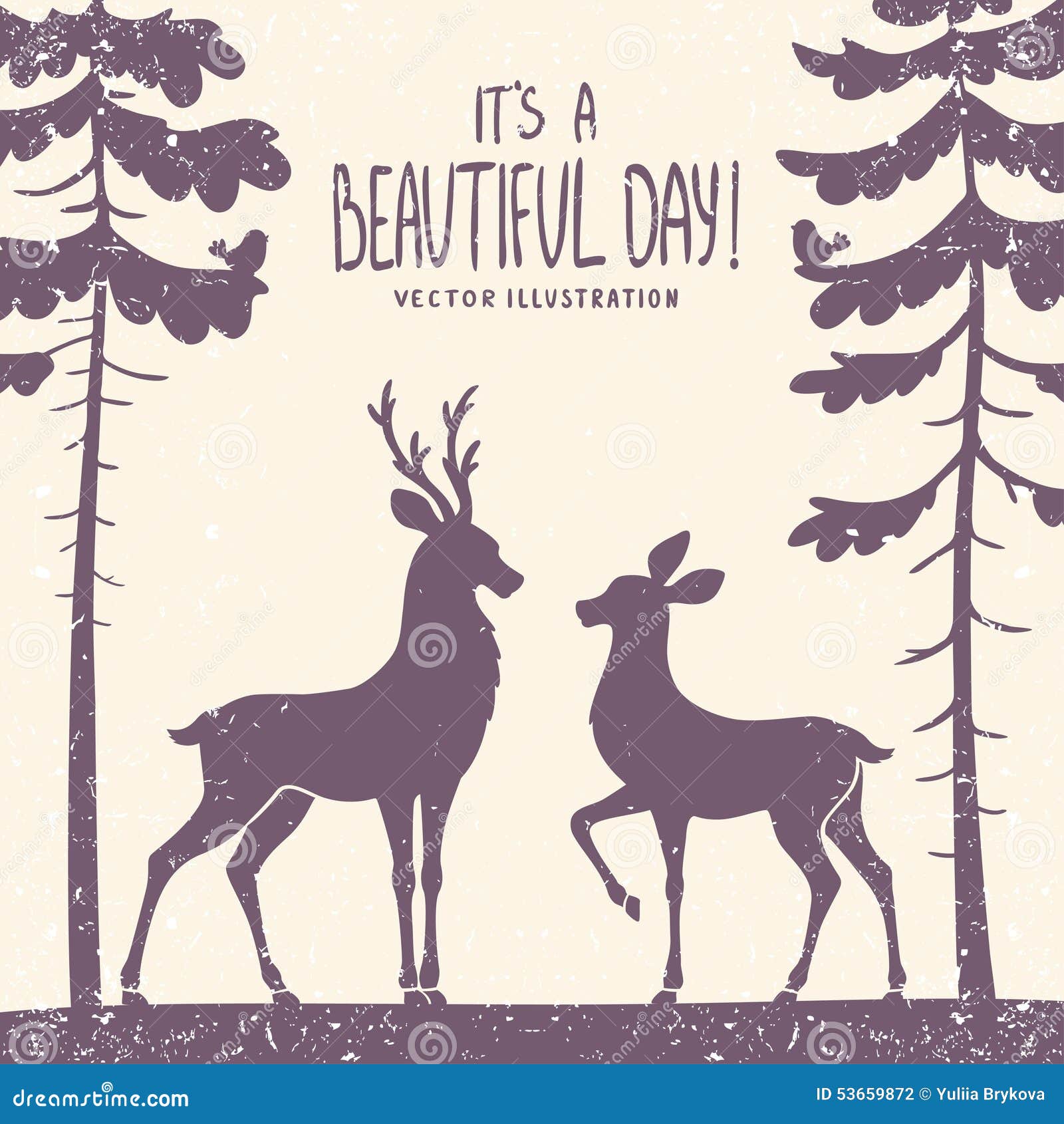 Deer couple stock vector. Illustration of couple, romance - 53659872