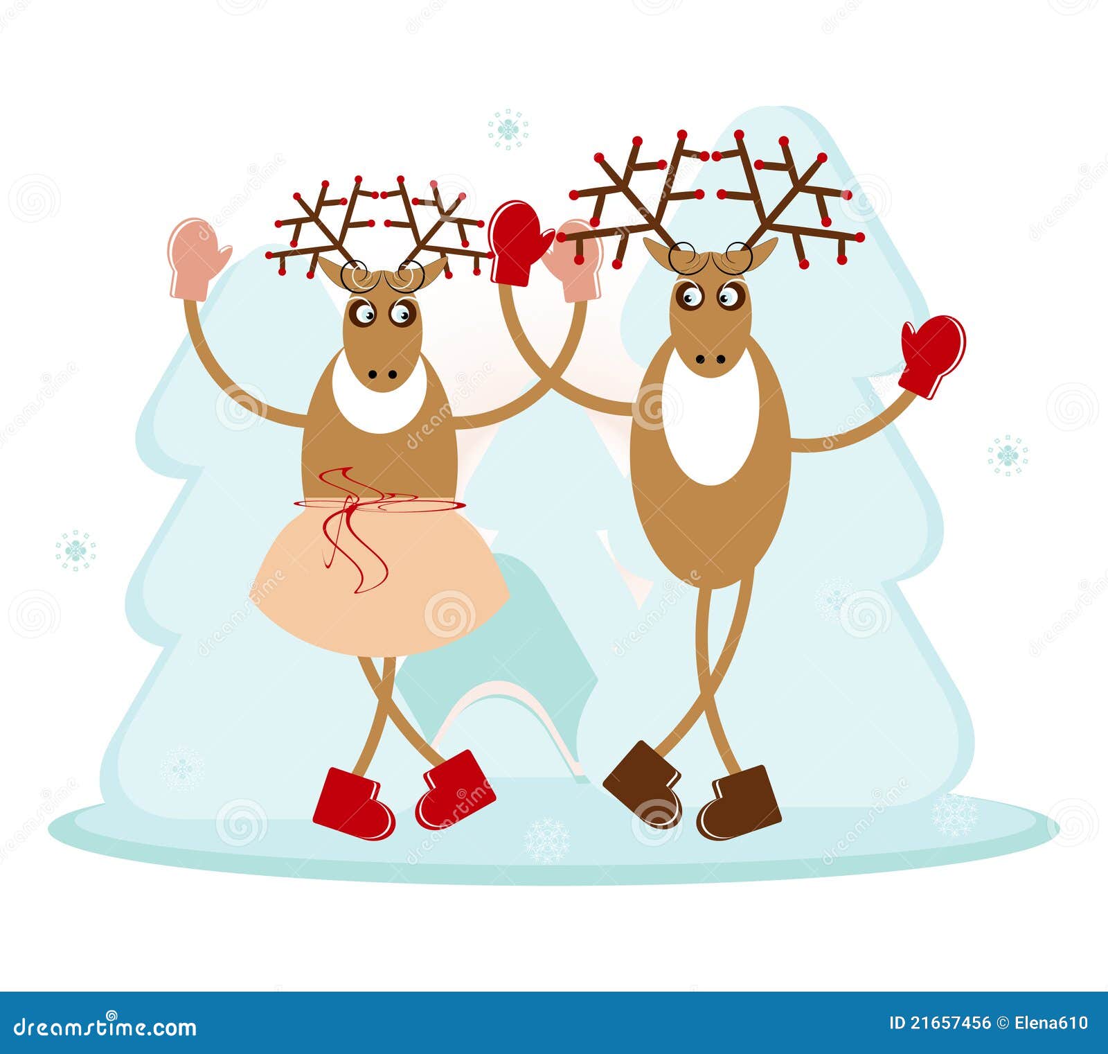 Deer in dance stock vector. Illustration of dance, deer - 21657456